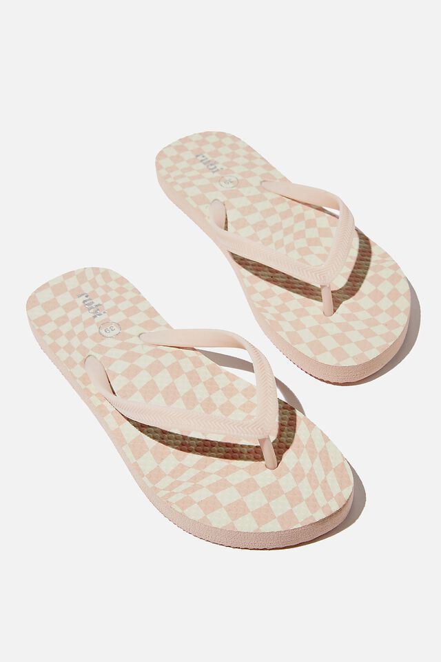 RUBI - THE RUBI FLIP FLOP - GEO CHECK PINK | Lazada PH