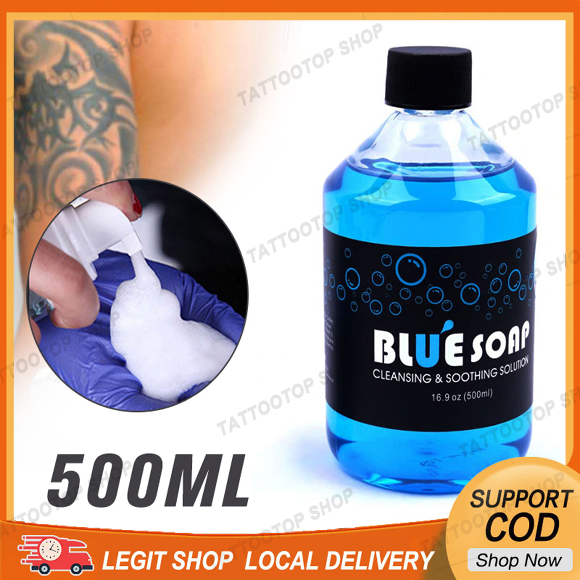 500ml Tattoo Cleaning Liquid Soap Enso Blue Soap Cleaning & Soothing ...