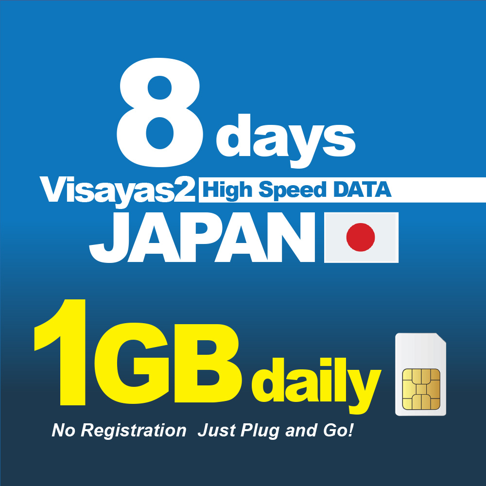 JAPAN DATA Sim Card 3~30days【1GB HIGH SPEED】Ship Out from Visayas ...