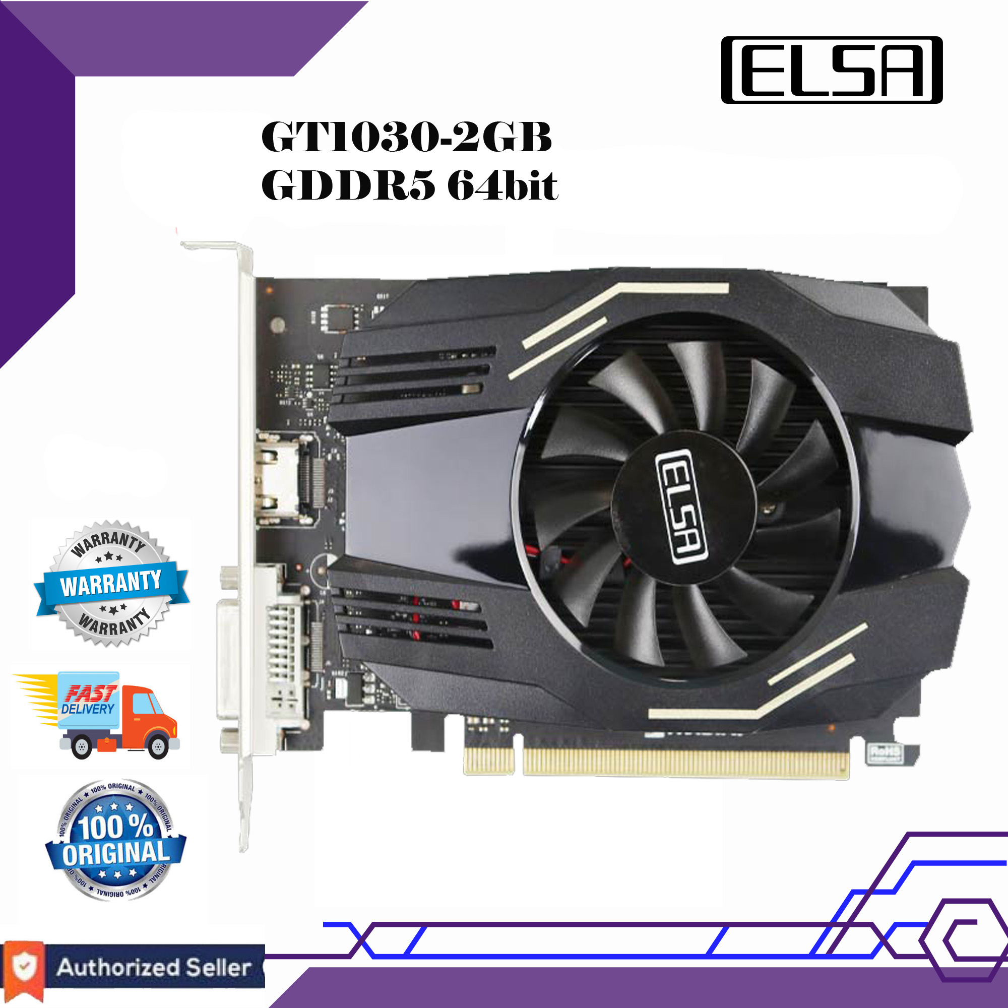 ELSA-GT1030 Phantom 2/4GB 64bit VGA/HDMI | Lazada PH