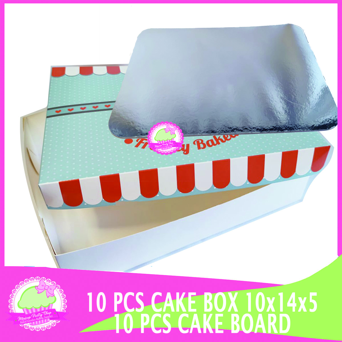 10 Sets Cake Box 10x14x4 10x14x5 Rectangle with Cake Board 10x14 - Cake ...