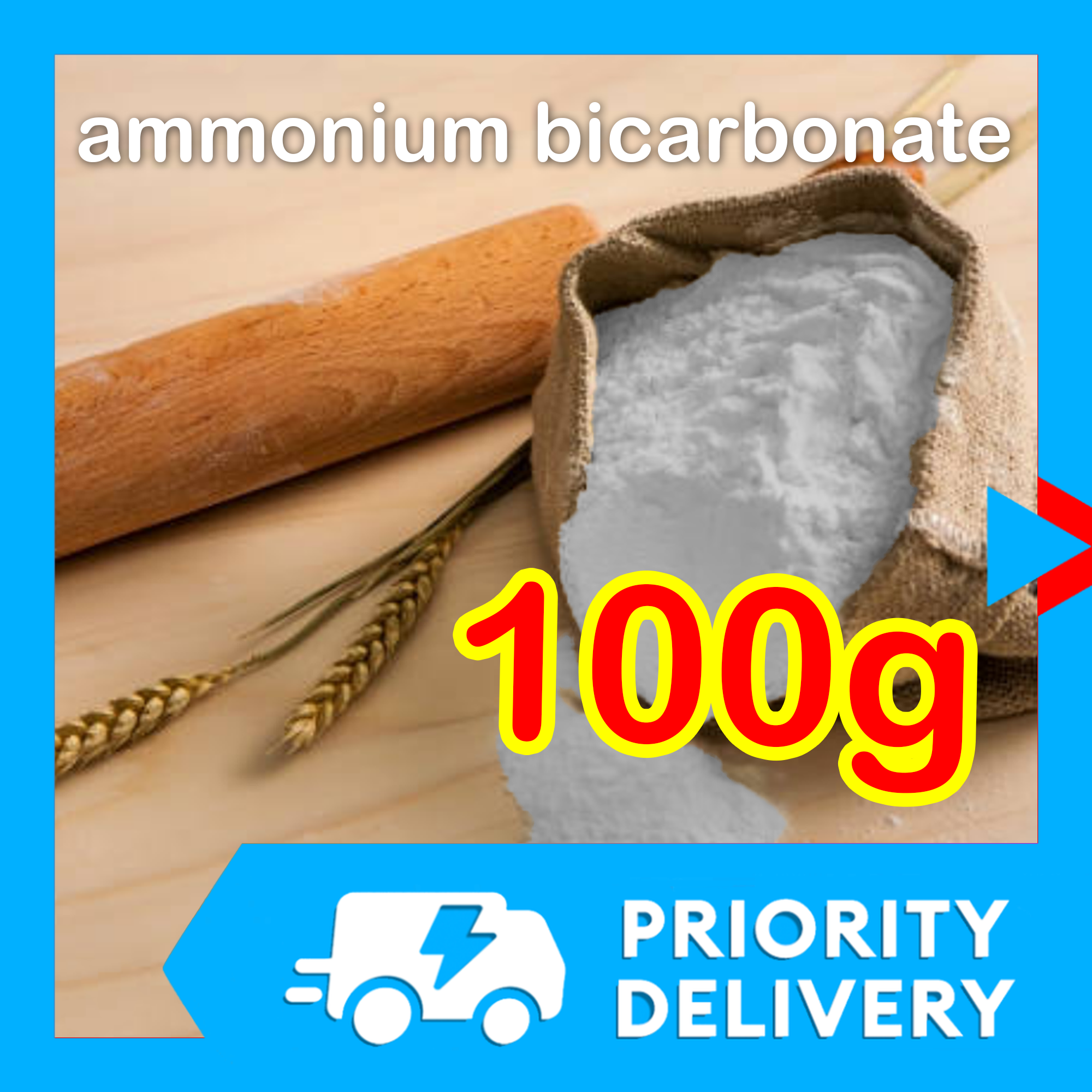 100g 99% Pure AMMONIUM BICARBONATE Food Grade Baker's Ammonia Amoniaco ...