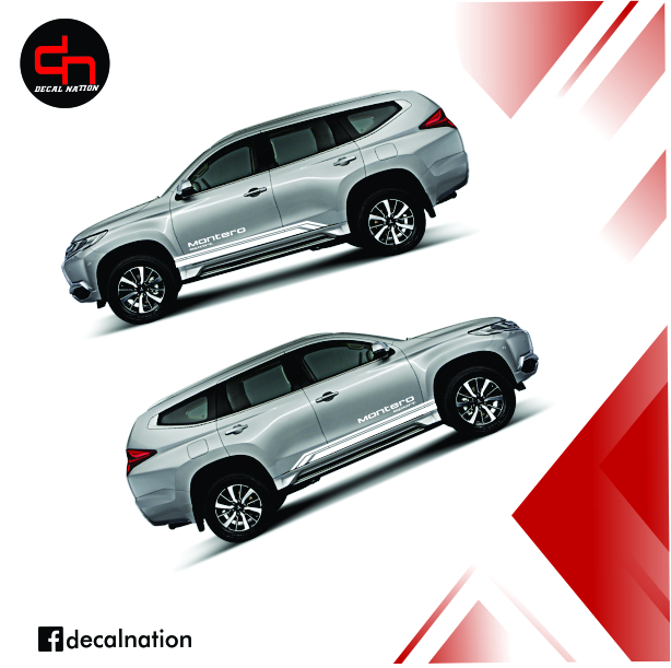 Mitsubishi Monterosport Weatherproof Car Decals Cut Out Vinyl Sticker ...