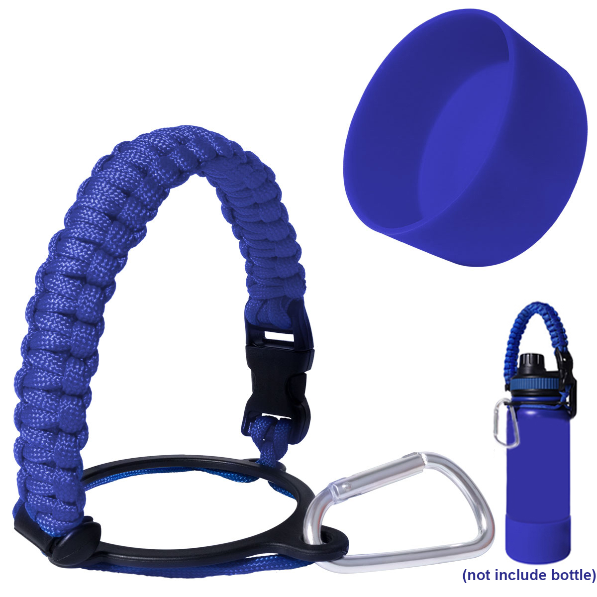 Aqua Flask Accessories 22oz Protective Silicone Boot For Water Bottle With Aquaflask Paracord