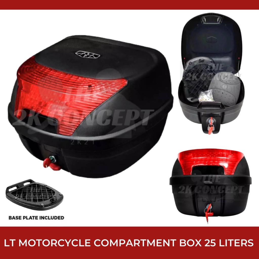[2k] LT Motorcycle Compartment Universal Box 25 Liters | Lazada PH