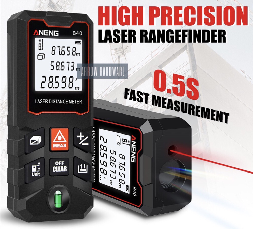 B40/80 Laser Distance Meter Digital Laser Range Finder Distance Area ...