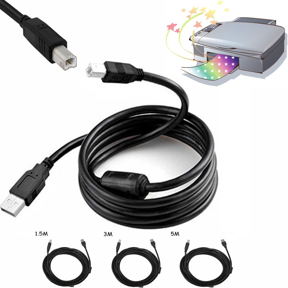 【CYT】1.5m,3m,5m,10m USB A Male TO USB B MALE Printer Wire Cable Cord ...