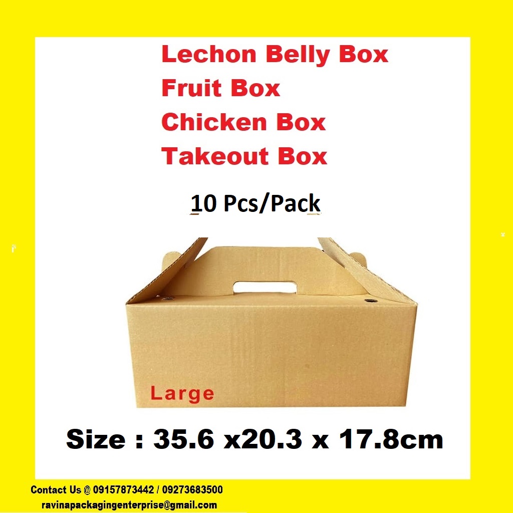 Lechon Belly Box/ Fruit Box / Take out Box Large ( 356 x 203 x 178mm ...