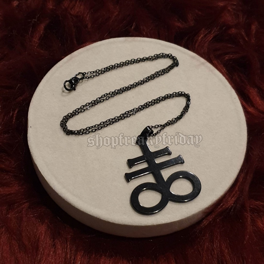 ON HAND Inverted Cross Sigil of Lucifer Necklace - Luciferian Symbol ...