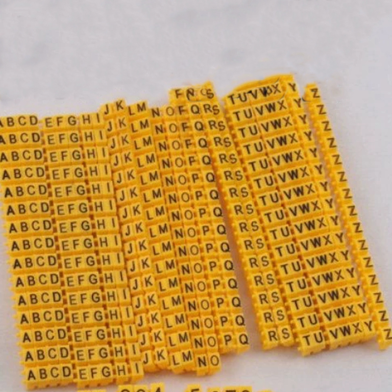 Clip-on String Wire Markers Digital Letter Number Wire Label Colorful ...