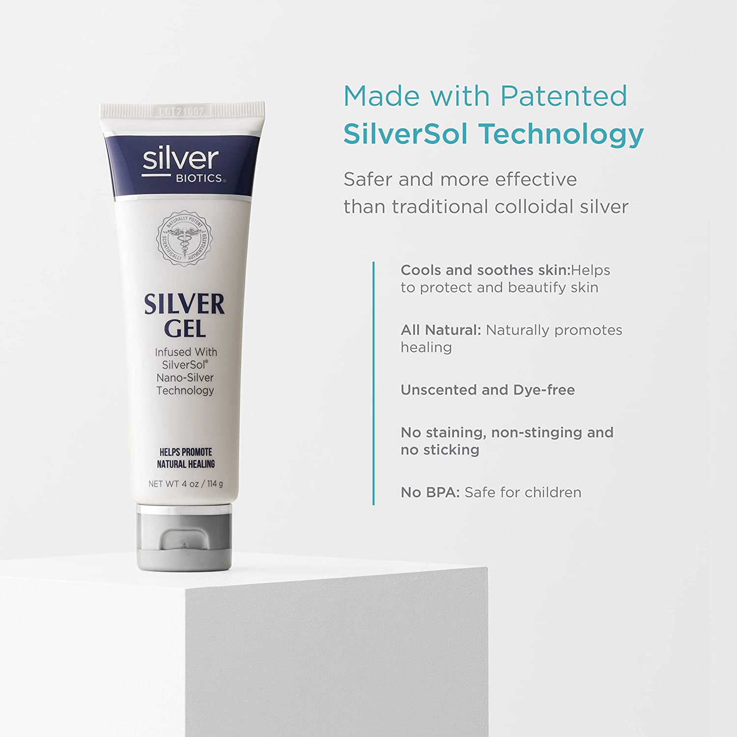 Silver Biotics Silver Gel Infused with SilverSol, Nano-Silver ...