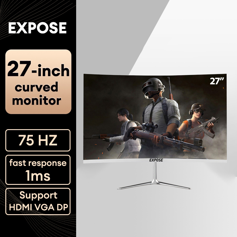 EXPOSE Monitor PC 19/22/24/27 Inch Curved Monitor Gaming 75HZ Wiht ...