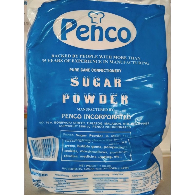 Powdered Sugar / Confectioner’s Sugar / Pure Cane Confectionery / Penco ...