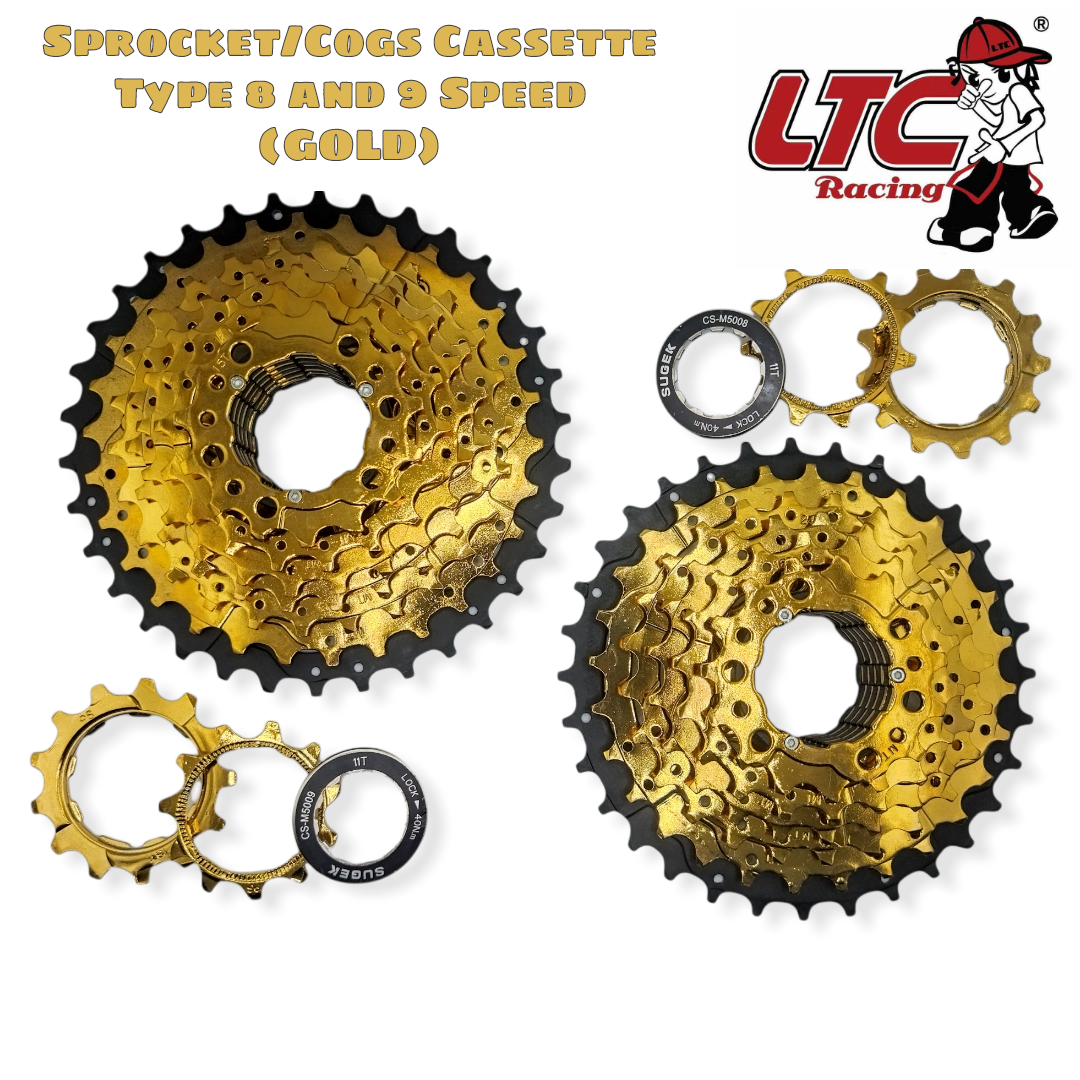 BICYCLE SPROCKET/COGS CASSETTE TYPE 9 SPEED (GOLD) | Lazada PH