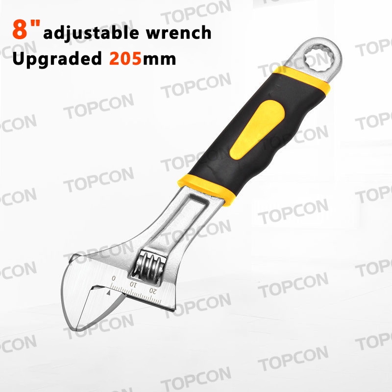 Industrial Adjustable Wrench Set CR-V with Rubberized Anti-Slip Grips ...