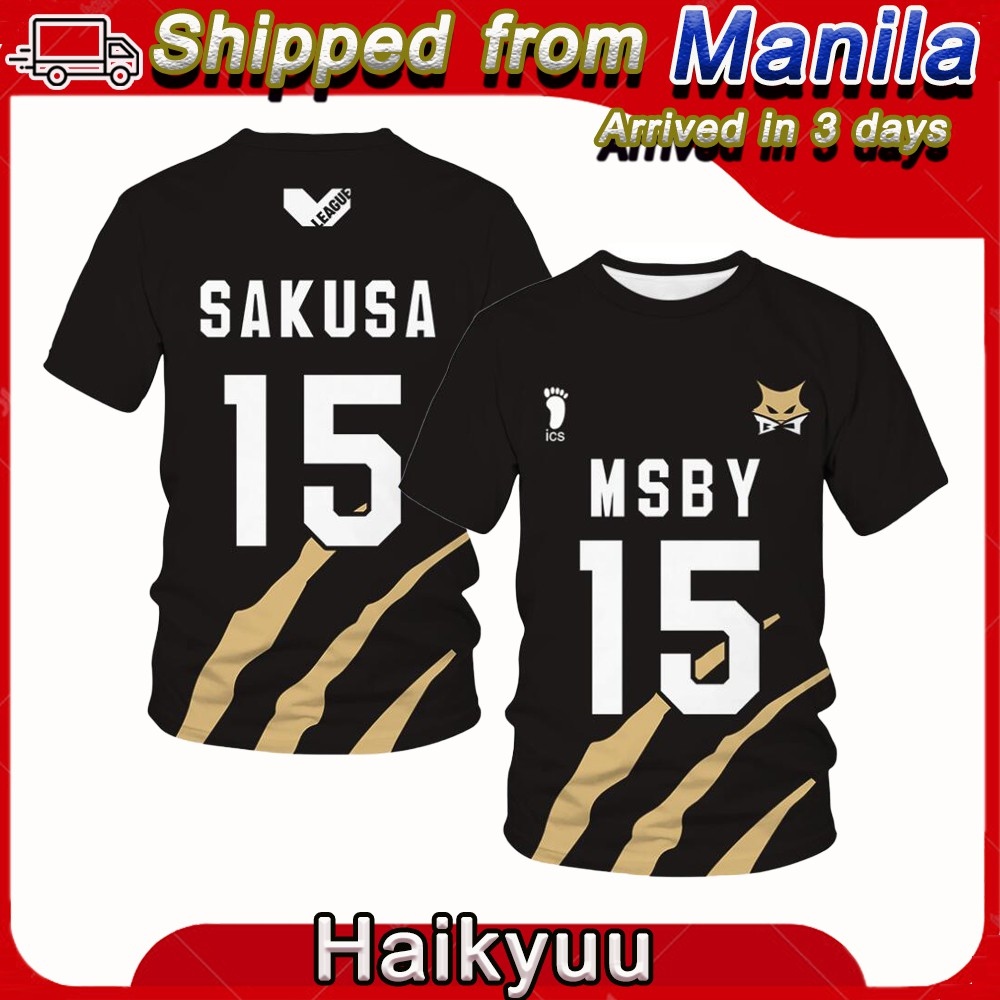 Haikyuu MSBY Black Jackals Jersey Hinata Meian Bokuto Miya Cosplay ...