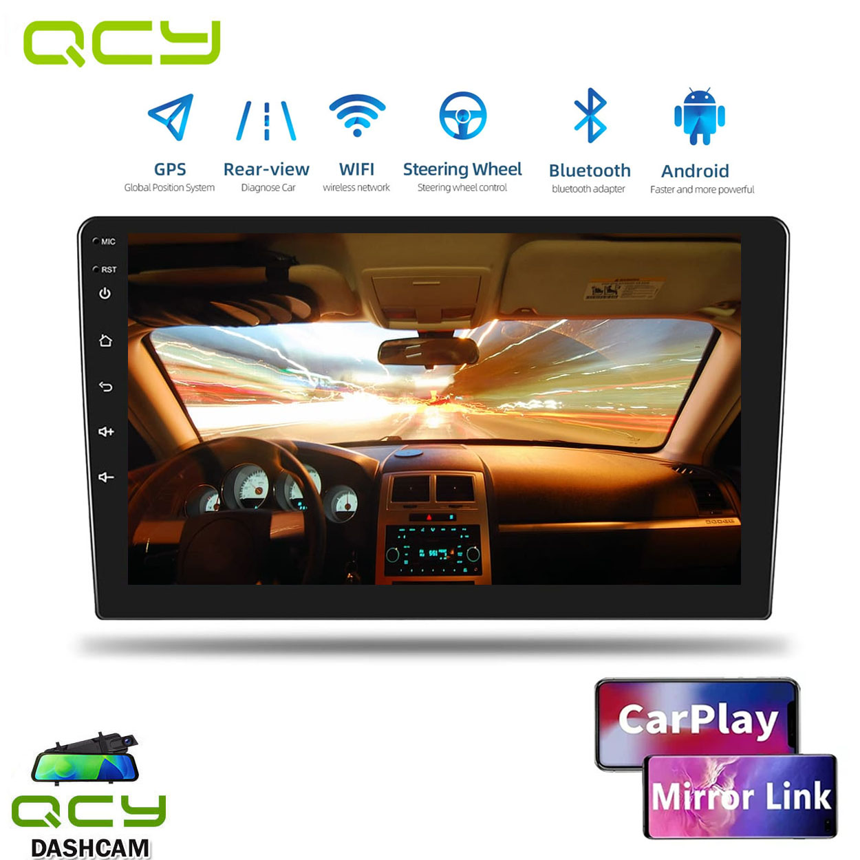 ORIGINAL QCY TS10 360 View Camera 4+64GB 10 inch 2DIN Multimedia Touch ...