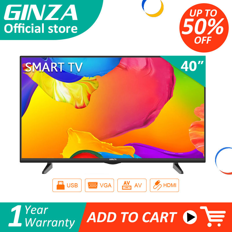GINZA 32 Inch Smart TV 40 Inch Smart TV 43 Inch Smart TV LED TV Built-In Netflix & Youtube ...
