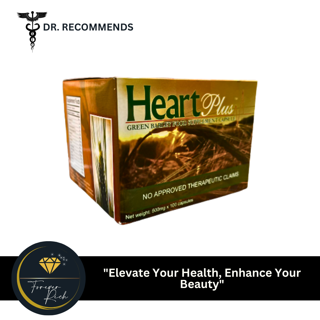 Heart Plus Green Barley Herbal Immunity Food Supplement Capsule 500mg x ...
