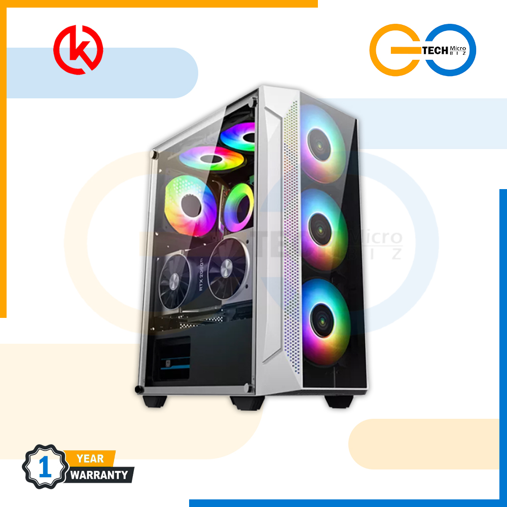 Keytech T1000 ATX Tempered Glass PC Gaming Case | Lazada PH