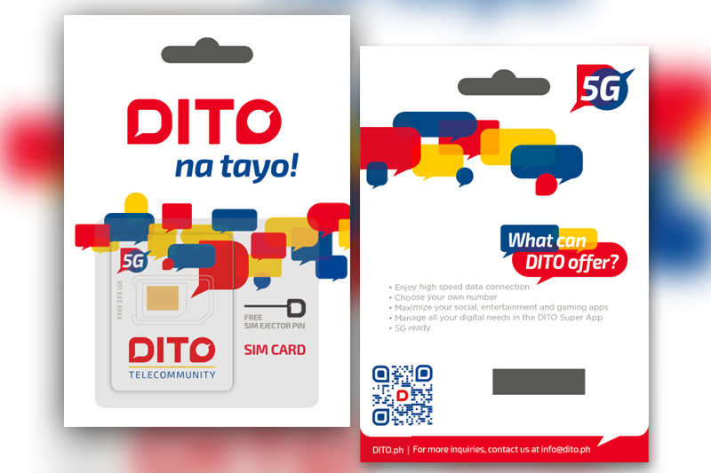DITO SIM w/ 1GBoad + 199 load, 25GB for 1 month Unli-text to DITO, 300 ...