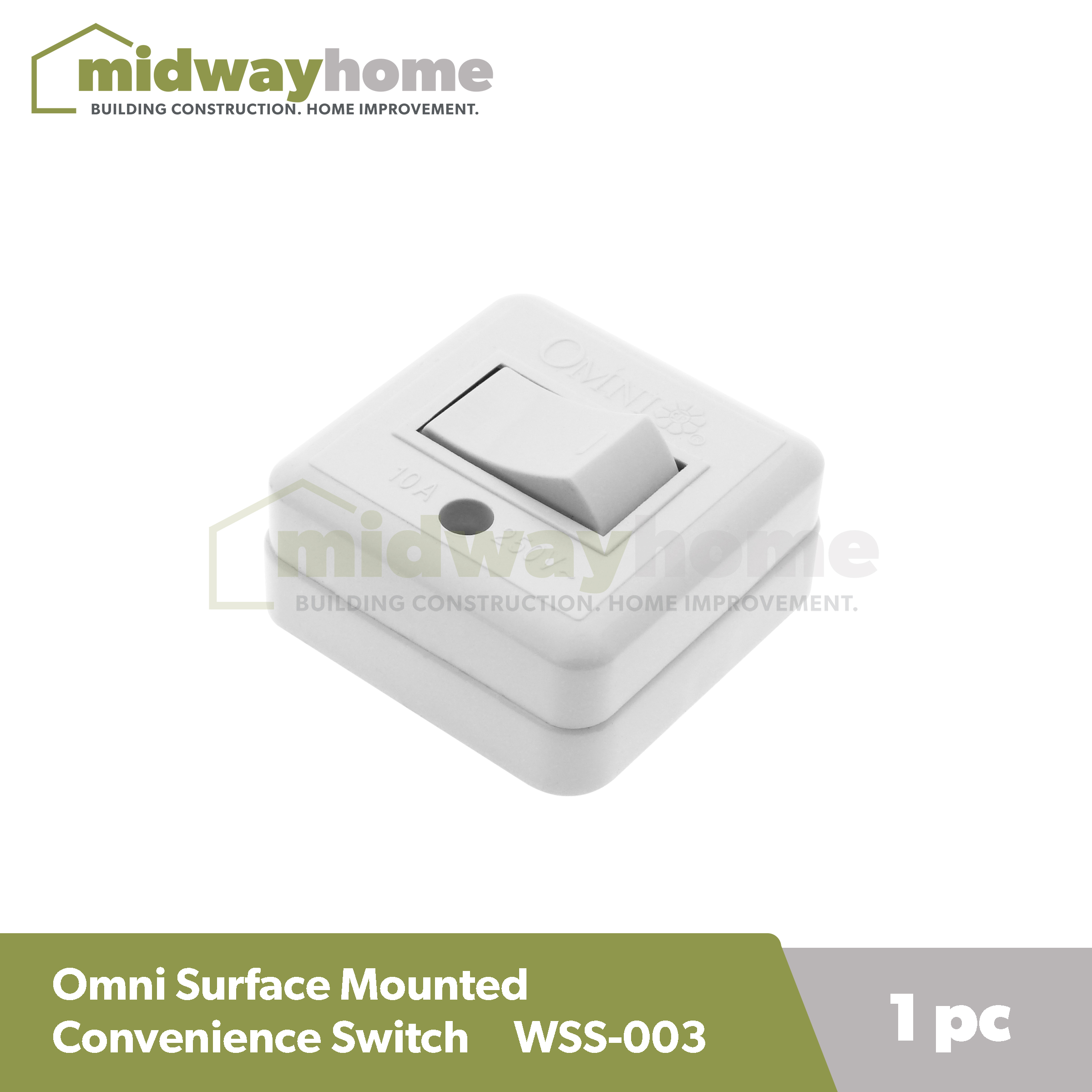 Omni Surface Mounted Convenience Square Switch WSS-003 10A 250V | Lazada PH