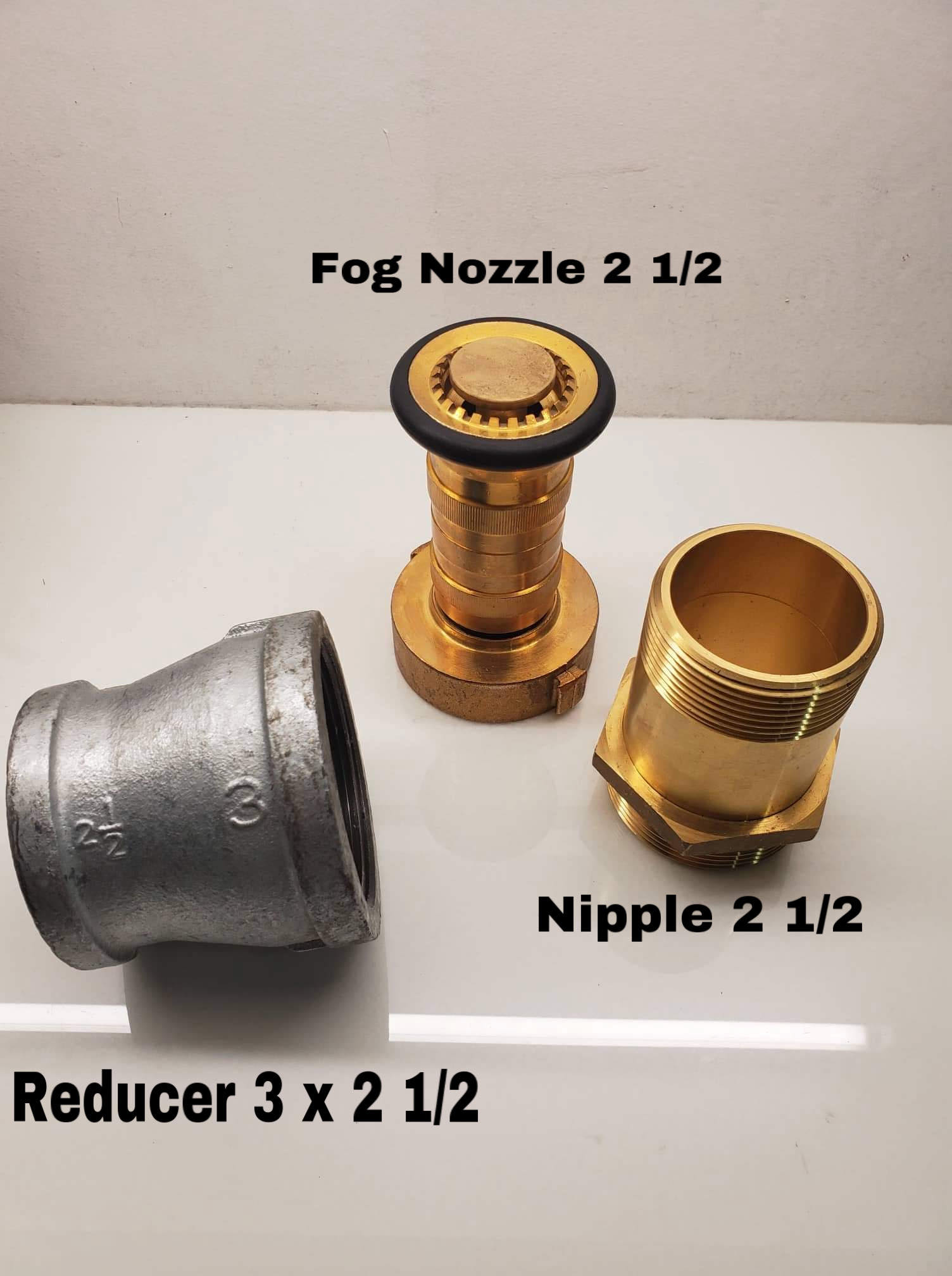 Fog Nozzle 2 1/2", Reducer 3" x 2 1/2", Nipple 2 1/2" : Water Pump 3 ...