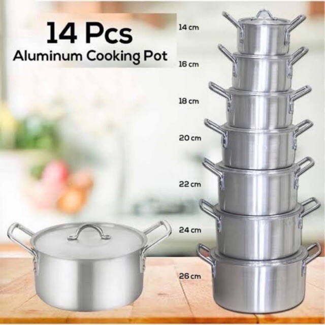 AZ 14 pcs aluminum cooking pot set | Lazada PH