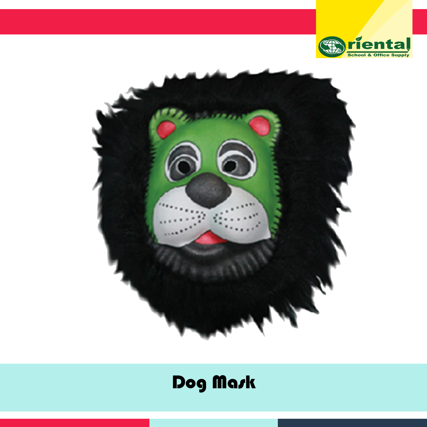 Green Dog Animal Mask For Kids -Animal Rubber Mask With Wig - Wild ...