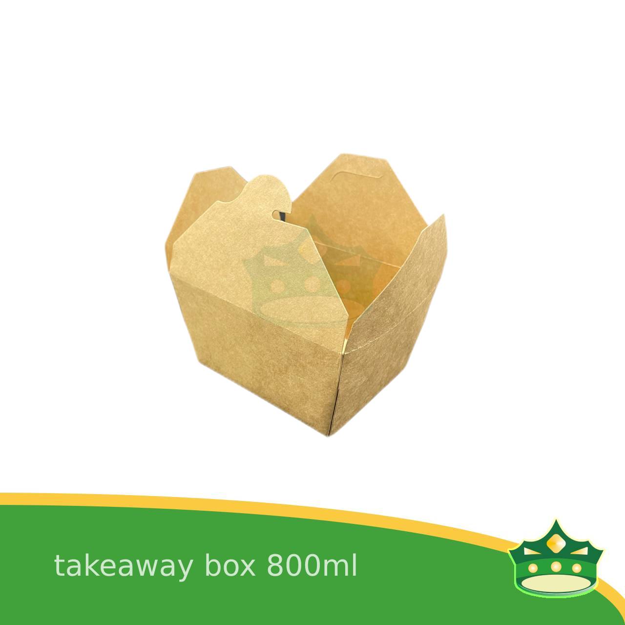 [50 pcs] takeaway box kraft 800ml laminated for take-out meals, viands ...