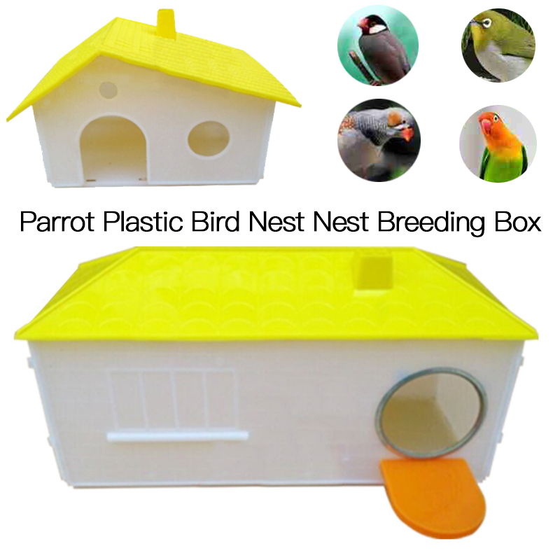 1 Pcs Parrot Plastic Bird Nest Nest Breeding Box House Pet Supplies ...