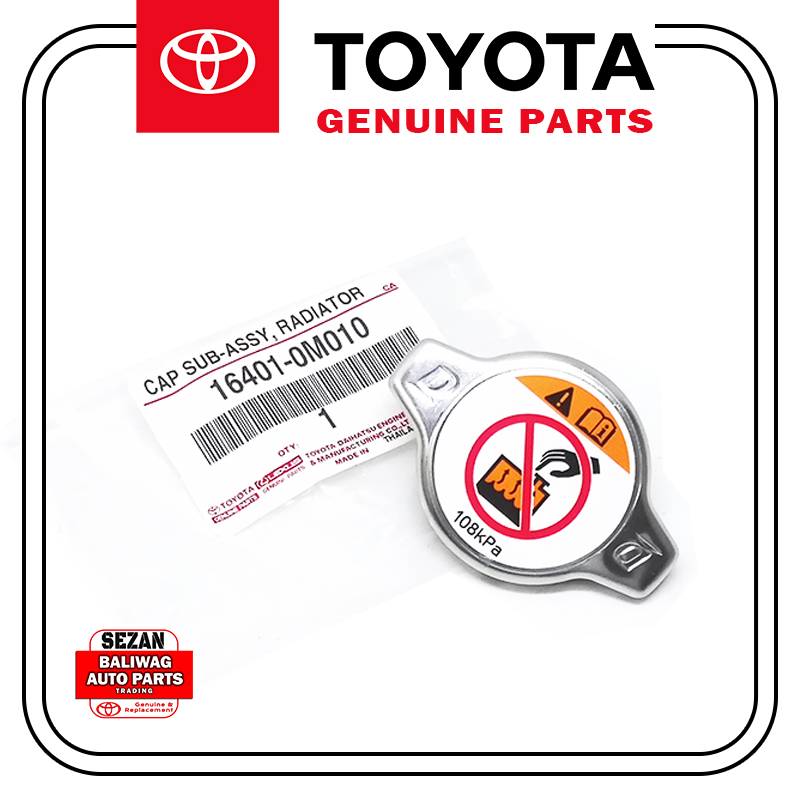 TOYOTA RADIATOR CAP 108 KPA VIOS YARIS CAMRY 2002-PRESENT 16401-0M010 ...