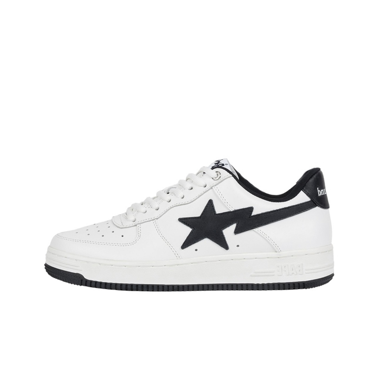 BAPE STA Air Force Cricket Shoes FORCE Black and White Lacquer Leather ...