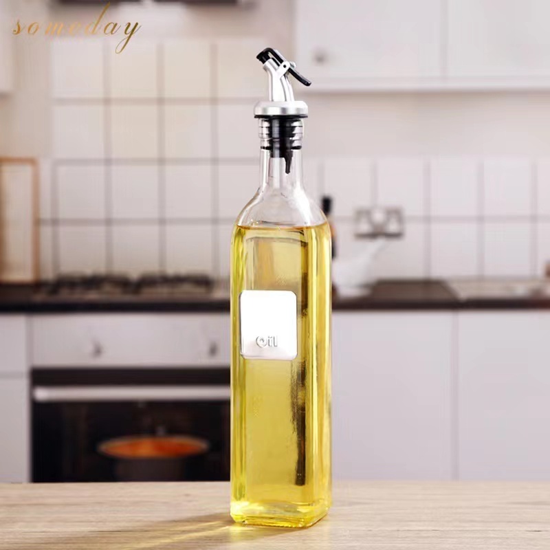 Oil Bottle Glass Condiments Bottle Glass Oil Dispenser Sauce Bottle ...