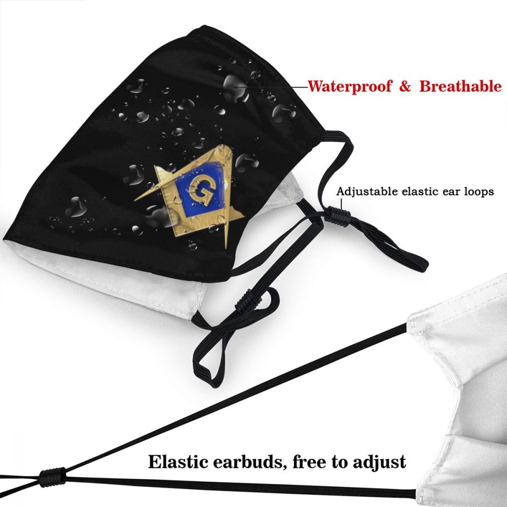 Freemason Gold Square Masonic Mask Dustproof Mason Protection Cover ...