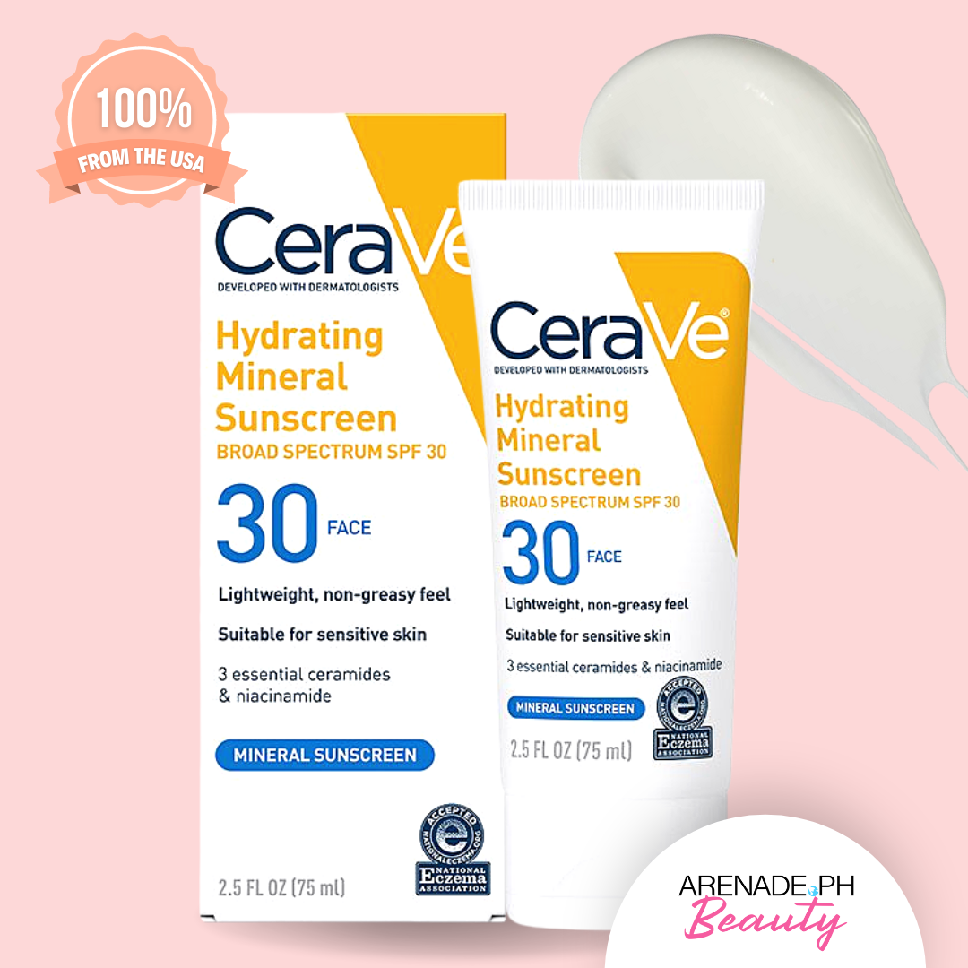 Cerave Zinc Oxide And Titanium Dioxide Hydrating Facial Sunscreen SPF ...