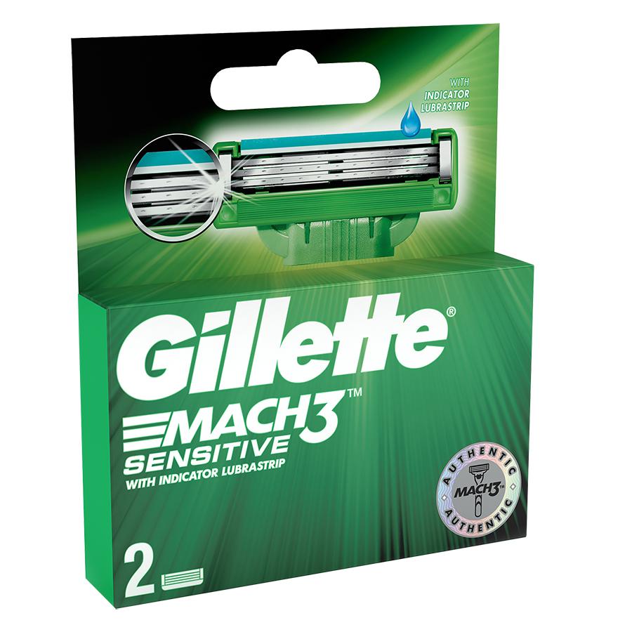 Gillette Mach 3 refill 2 sensitive cartridges | Lazada PH