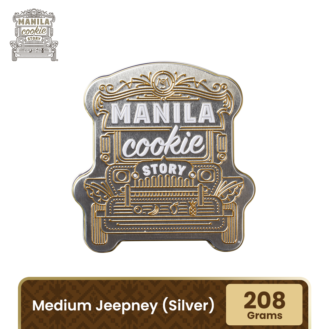 Manila Cookie Story Medium Jeepney (Silver) Gift Tin 208g | Lazada PH