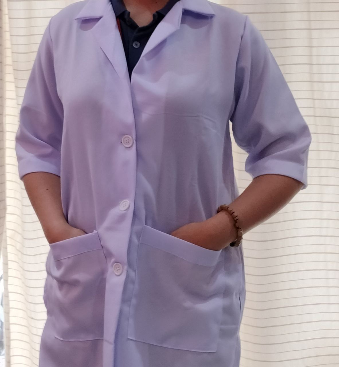 CCB Lab Gown White 3/4 Sleeve Lab Coat Doctor Laboratory Gown | Medical ...