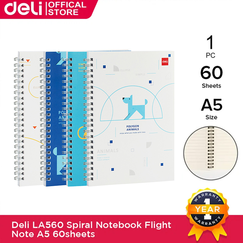 Deli A5 Spiral Notebook For School Supplies Aesthetic Journal Spring ...