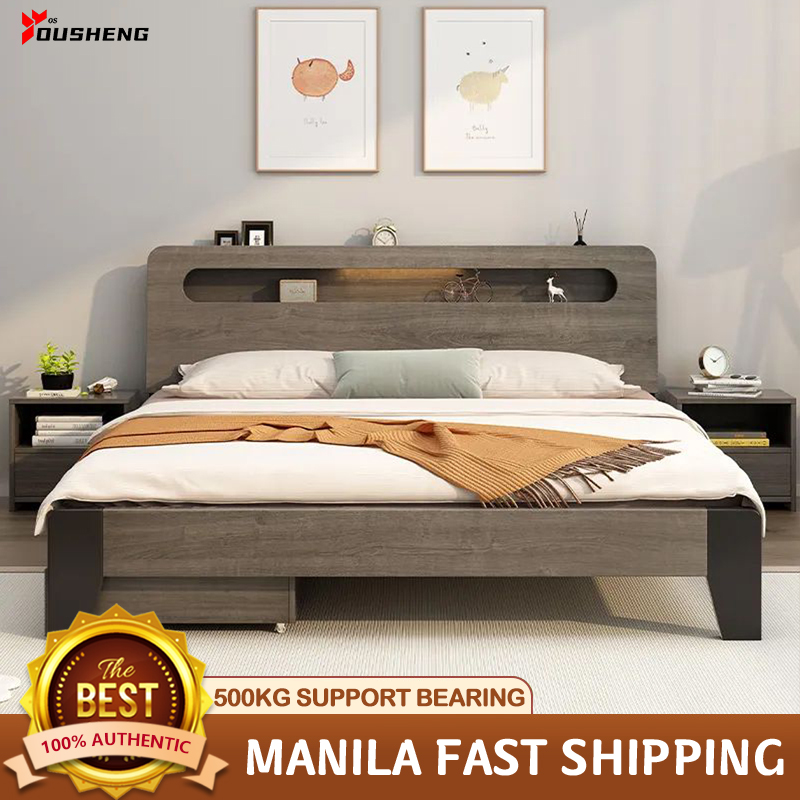 48-60 Inch Thick Solid Wood Bed Width Modern and Simple Family Single ...