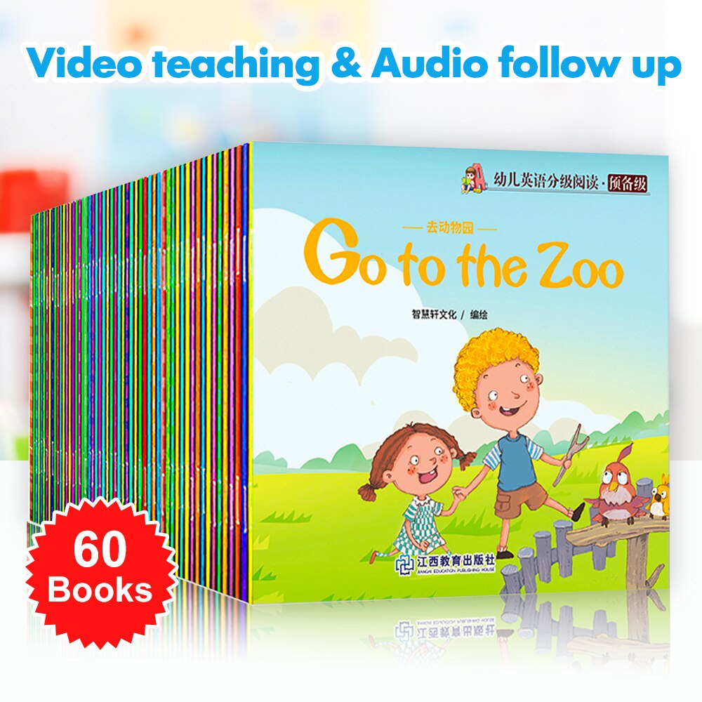 100/60/40 Books Set Leveled Readers with Reading Sound English Children ...