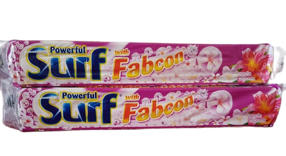 Powerful SURF Detergent Bar with Fabcon - Purple Blooms (6 long bars x ...