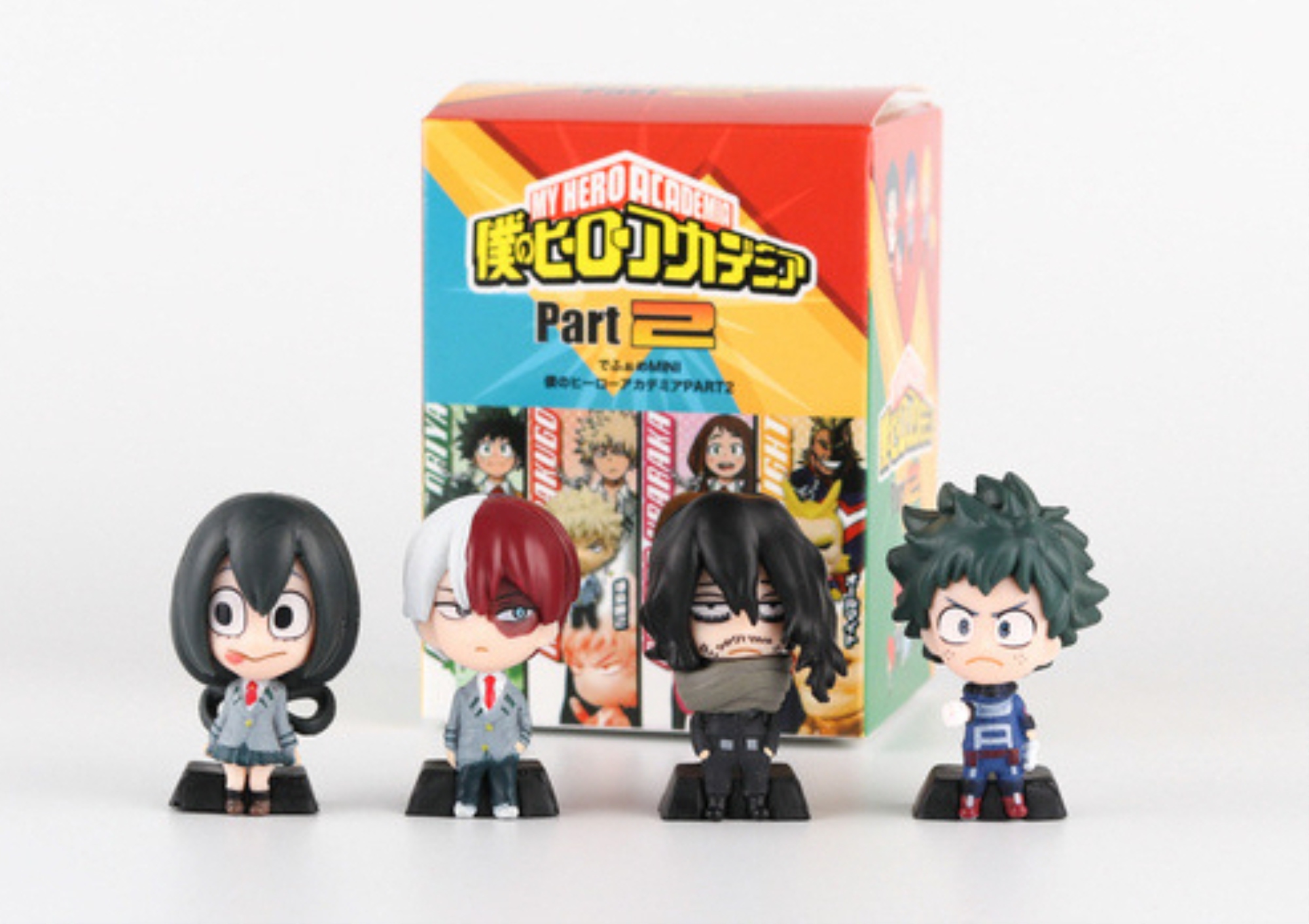 4 PCS/LOT My Hero Academia Capsule Mini Toys Model Dolls Figure Izuku ...