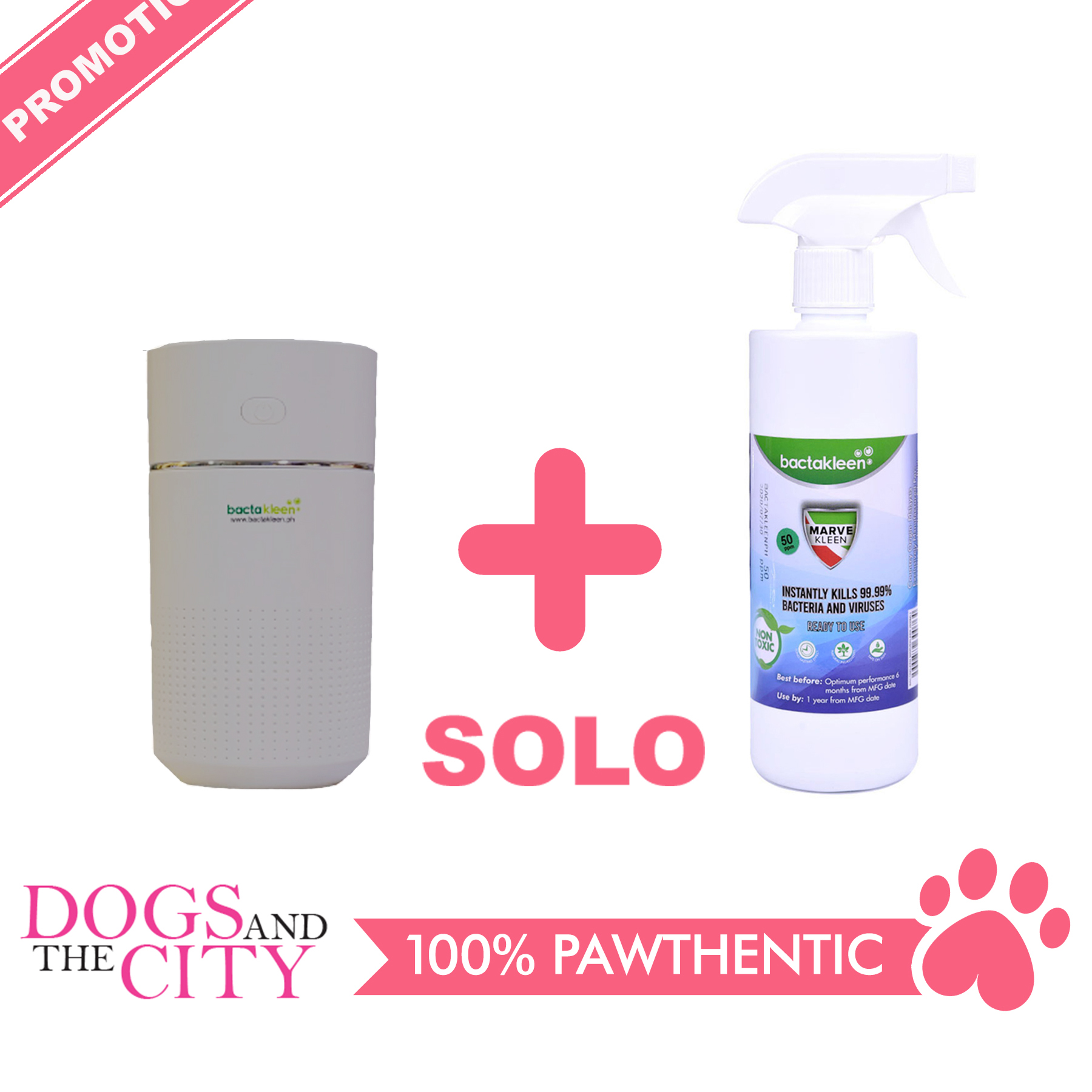 BACTAKLEEN Solo Humidifier with Marvekleen 500ml Bundle - Grey | Lazada PH