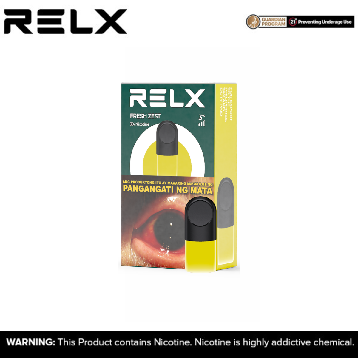RELX Pod FRESH ZEST For INFINITY DEVICE AND ESSENTIAL DEVICE (Vape Juice) | Lazada PH