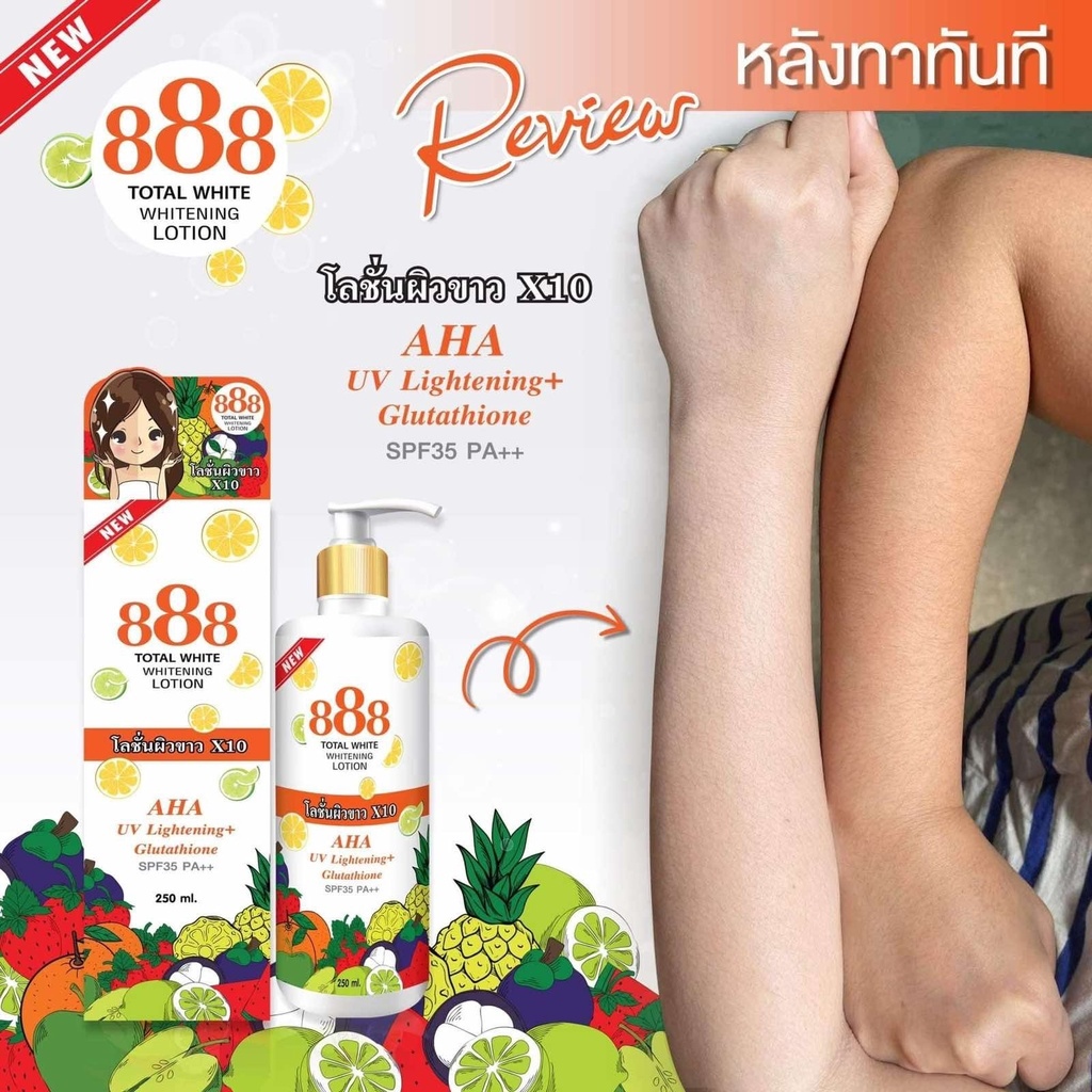 Original Effective 888 Total White Whitening Soap and Lotion 250ml ...