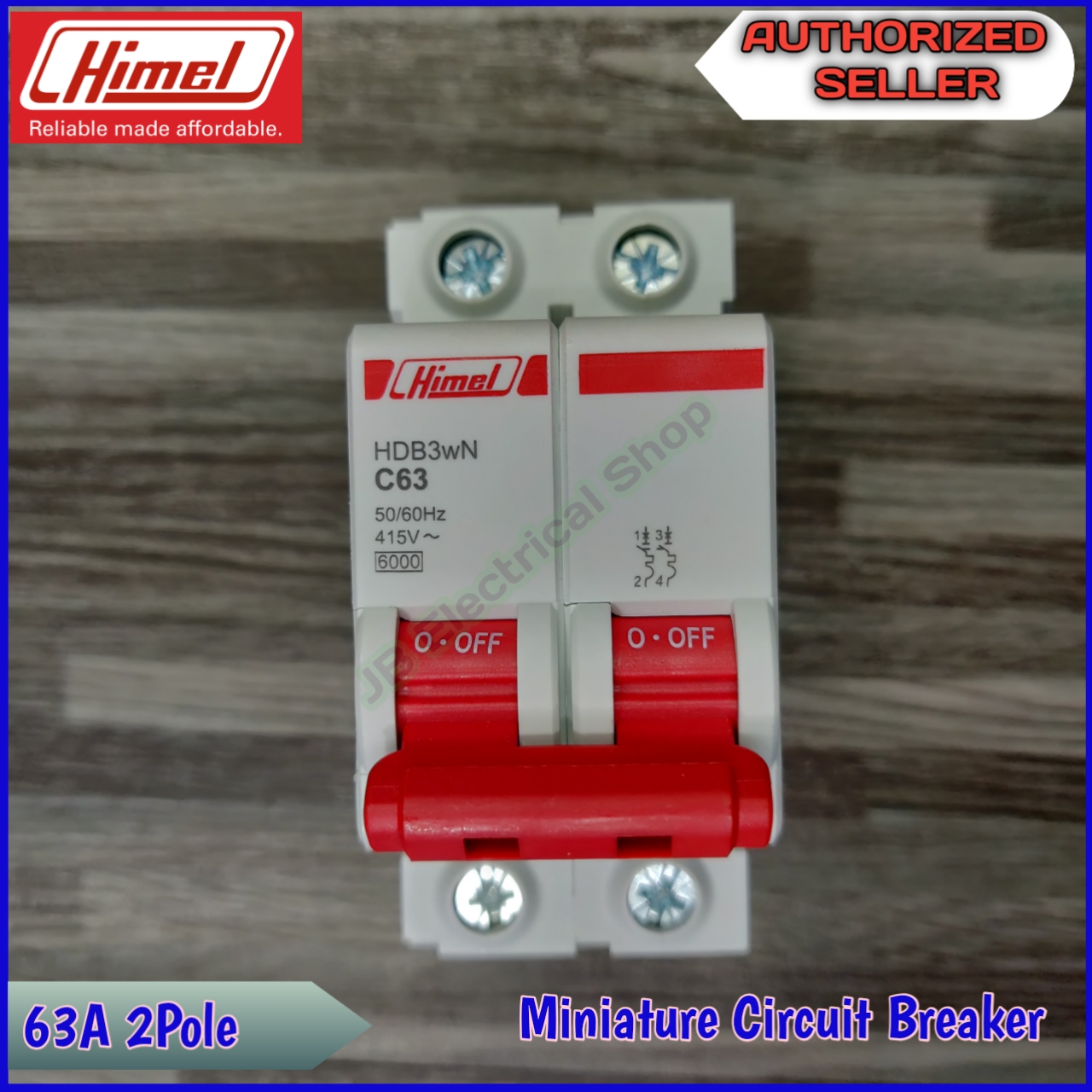 Himel MCB Miniature Circuit Breaker 2 Pole 230/415 VAC | Lazada PH