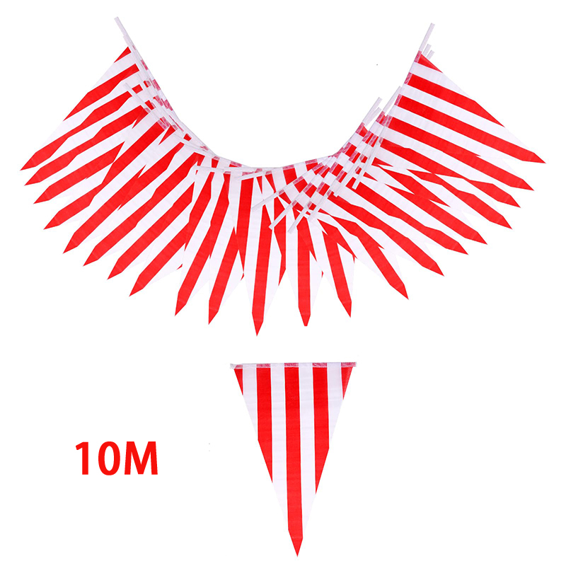 10 Meter Fiesta Flag Red and White Triangle Bunting Flag Fiesta ...