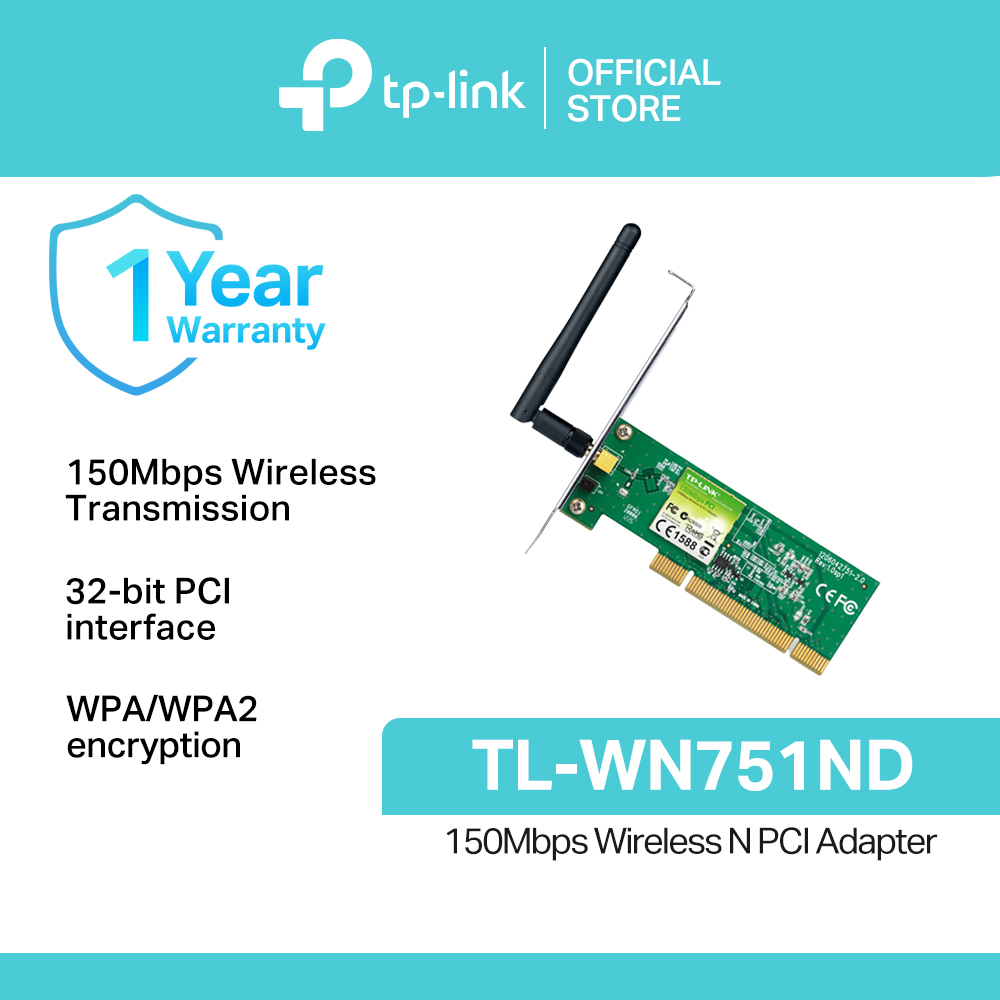 TP-Link TL-WN751ND 150Mbps Wireless N PCI Adapter | Lazada PH